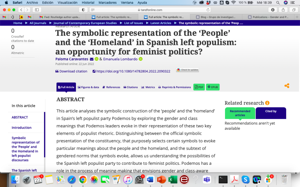 Symbolic Representation In Spanish Left Populism An Opportunity For 